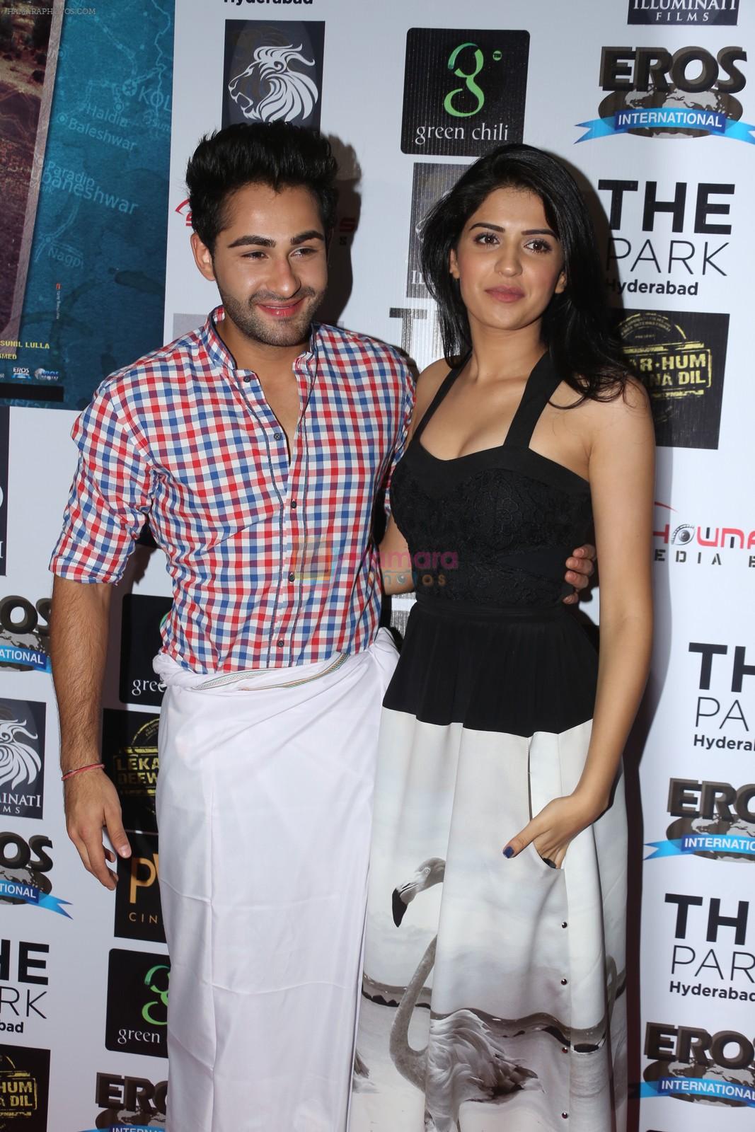 Deeksha Seth, Armaan Jain at Lekar Hum Deewana Dil movie press meet in Hyderabad on 27th June ...